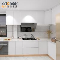 China PVC High Gloss Modern L Shape Kitchen Cabinet with Customized Size and Competitive Price for sale