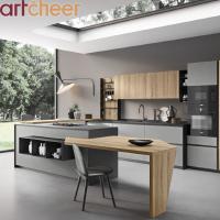 China Modern Design Custom Size Kitchen Cabinet with Melamine Finish I Shape Modular Kitchen for sale