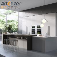 China Automatic Touch Kitchen Cabinet with Lacquer Finish and Custom Modern Design for Villa for sale