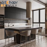 China Modern I Shape Kitchen Cabinets with HPL Finish and Custom Size for Kitchen Island for sale
