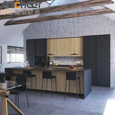 China Eco-Friendly Fireproof Modular Kitchen Cabinets with Custom Size Options for sale