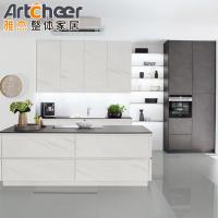 China Modern Eco-Friendly Kitchen Cabinet Set with Modular Island and 5 Year Warranty in Scandinavian Design for sale