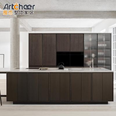 China Modern Design Kitchen Cabinet with Glass Shutter and 3 Years Guarantee for sale