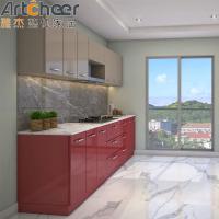 China Modern Design Kitchen Cabinet with Customized Size and Solid Wood Construction for sale