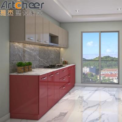 China Modern Design Kitchen Cabinet with Customized Size and Solid Wood Construction for sale