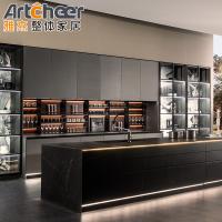 China Italian Design Modular Kitchen Cabinet with Storage Dish Drainer Rack and 4 Years Warranty for sale