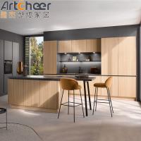 China Wholesale U Shape Design Kitchen Cabinets with American Ash Wood Finish and Eco-Friendly Material for sale