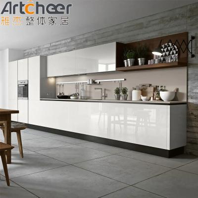 China Modern I Shape Kitchen Cabinet with Customized Color Eco-Friendly Material and 3 Years Warranty for sale