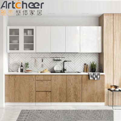 China Modern Design Space Saving Kitchen Cabinet with Veneer Finish for Small Kitchens for sale
