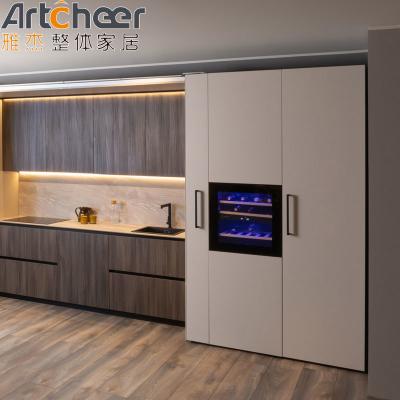 China Modern Design Custom Size I Shape Kitchen Cabinet with Eco-Friendly Material for sale