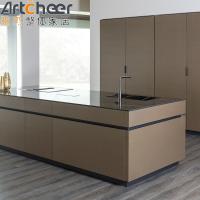 China Modern Design Kitchen Cabinet with Pull Out Drawers and Kitchen Island for sale