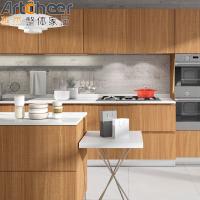 China Modern Kitchen Cabinet Set with Soft Close Hinges Durable Laminate Countertop & Drawer Basket for sale