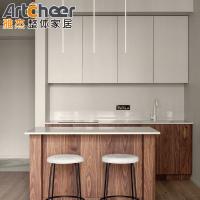 China Contemporary Design Kitchen Cabinet with Small Island Table and Customized Size for sale