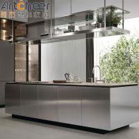 China Stainless Steel Modular Kitchen Cabinets with Cheap Price and Modern Design for sale