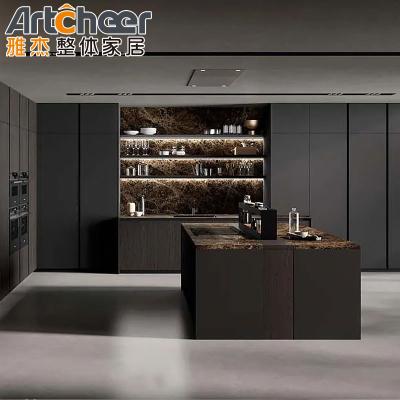 China Modern Stylish Kitchen Cabinet with Customized Color and Durable Modular Kitchen Furniture for sale
