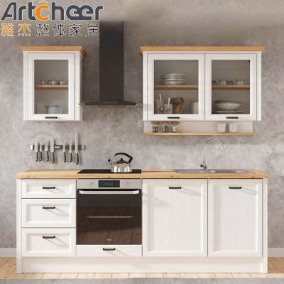 China Artificial Stone Countertops Kitchen Cabinet with Customized Color and Eco-Friendly Material for Modern Kitchens for sale
