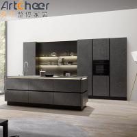 China European Style Kitchen Cabinet with Melamine Finish and Customized Size for Modern Kitchens for sale