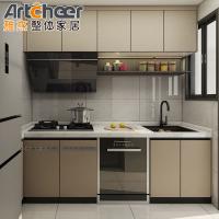 China Modern Design Plywood Carcase Kitchen Cabinet with Customizable Size for Modular Kitchen for sale
