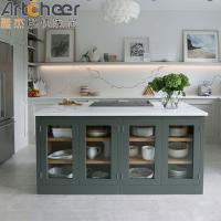 China Modern Design Marble Stone Top Kitchen Island Bar Cabinet with Customized Size for sale