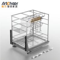 China Stainless Steel Kitchen Basket with 304# Material Grade and Modern Design for Cabinet Organizer for sale