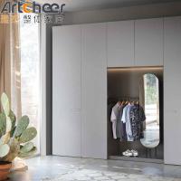 China Customizable Size Wardrobe with Melamine Finish and Hinged Door for Modern Bedroom Furniture for sale