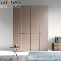 China Italian Style Luxury Leather Wardrobe Closet with Customized Size and Eco-Friendly Material for sale