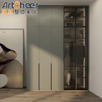 China Modern Stylish Solid Wood Wardrobe with Customized Size for Bedroom Storage for sale