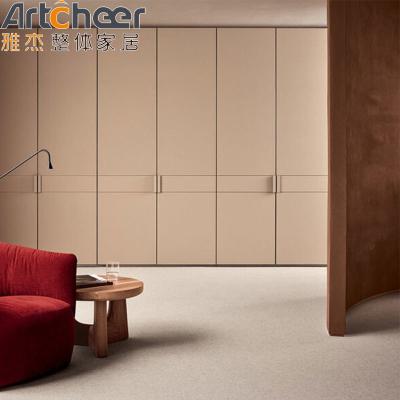 China Modern Stylish Aluminium Profile Wardrobe Closet with Customized Size for Bedroom Furniture for sale
