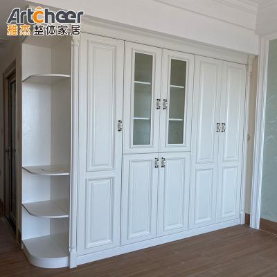 China Scandinavian Style Wardrobe Cabinet with Lacquer Finish and Customized Size for sale