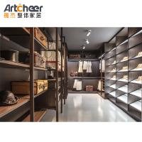 China Customized Size Walk In Wardrobe with Modern Stylish Design and Tempered Glass Door for sale