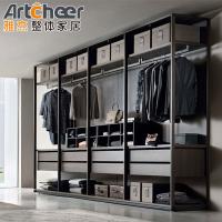 China Modern Design Walk In Wardrobe with Frosted Glass Door and Customized Size for sale
