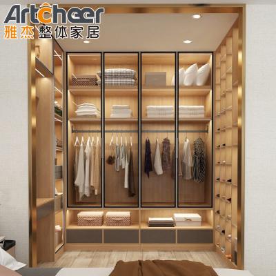China Modern Stylish Customized Size Walk In Wardrobe with Eco Friendly Material for sale