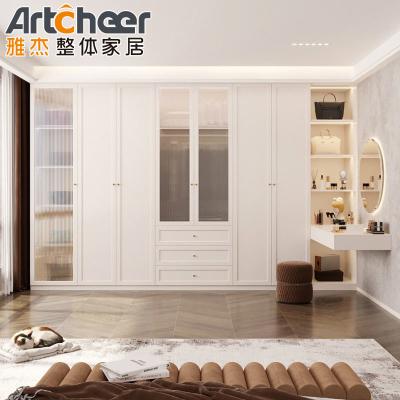 China Modern Stylish Solid Wood Walk In Wardrobe with Customized Size for Bedroom for sale