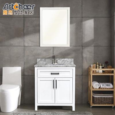 China Solid Wood Door Bathroom Vanity with Custom Size and Water Resistant Finish for sale