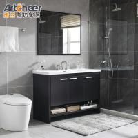 China Modern Design Bathroom Vanity with Ceramic Basin and Eco-Friendly Plywood Construction for sale