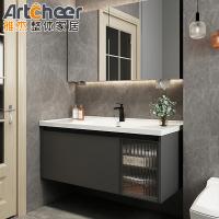 China Modern Design Wall-mounted Bathroom Vanity Combo with Eco-Friendly Materials and Mirror for sale