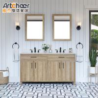China Contemporary Water Resistant Eco-Friendly Bathroom Vanity Combo with Marble Sink Table Top for sale