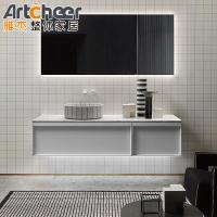 China Modern Wall-mounted Bathroom Vanity Combo with Customized Color and Contemporary Design for sale
