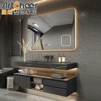 China Modern Waterproof Customized Bathroom Vanity Cabinet with Mirror and Countertop for sale