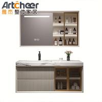 China Modern Wall-mounted Plywood Bathroom Vanity Combo with Mirror and Countertop for sale