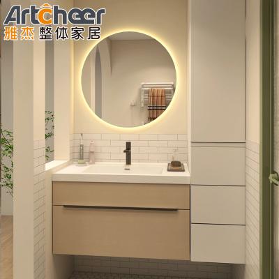 China Luxury Double Sink Bathroom Vanity Cabinet with Modern Design and Customizable Size for sale