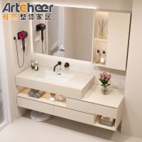 China Modern Design Wall-mounted Bathroom Vanity Combo with Eco-Friendly Material for Hotel and Home for sale