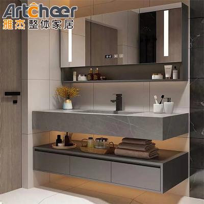 China Artcheer Modern Water Resistant Bathroom Vanity Combo with Smart Mirror and Eco-Friendly Plywood for sale