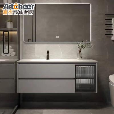 China Modern Design Bathroom Vanity with Quartz Countertop and Plywood Construction for sale