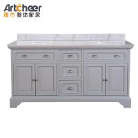 China American Style Modern Design Bathroom Vanity with Solid Wood Frame and Customized Color for sale