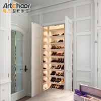 China Adjustable Height Customized Size Eco-Friendly Material Shoes Cabinet and Display Rack for Hotel and Villa for sale