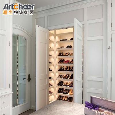 China Adjustable Height Customized Size Eco-Friendly Material Shoes Cabinet and Display Rack for Hotel and Villa for sale