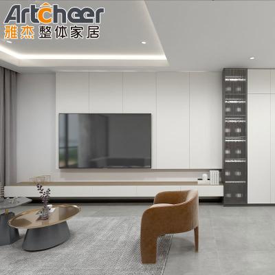 China Modern TV Cabinet with Rotation System Customized Size and Eco Friendly Material for Living Room for sale