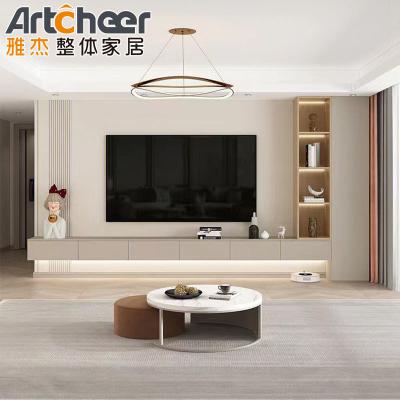 China Modern Adjustable Height Extendable Wall Mounted TV Cabinet with Eco Friendly Material for sale