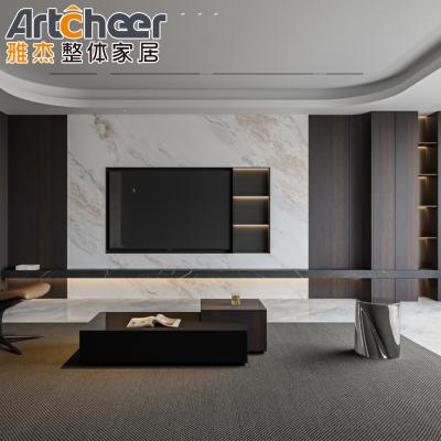 China Retractable Solid Wood TV Cabinet with Customizable Size for Modern Living Room for sale